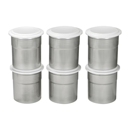 Pacojet Pack of 6 Chrome Steel Pacotizing® Beakers with White Lids ...